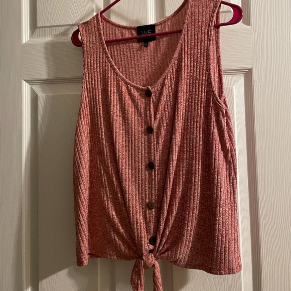W5 | Tops | Tie Front Rust Color Tank Top | Poshmark